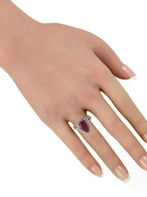 LB EXCLUSIVE Platinum Rubellite And Diamond Ring