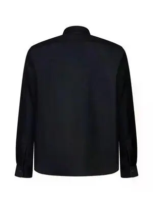 JIL SANDER Pointed-collar Rounded-hem Shirt - Blue