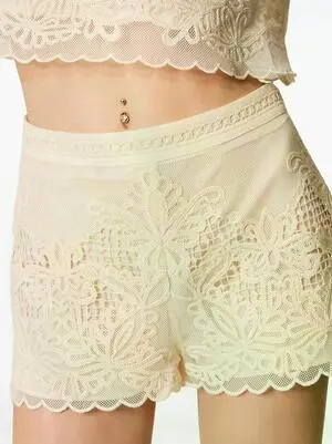 TWINSET Embroidered Mesh Shorts