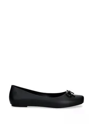 Melissa Bow Detail Ballet Flats - Black