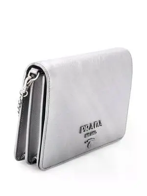 Prada Saffiano Leather Crossbody Bag With Chain