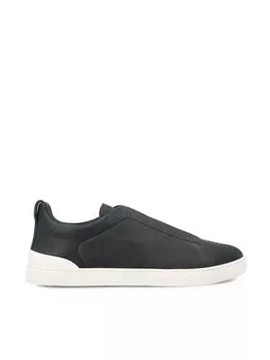 Zegna Triple Stitch Leather Sneakers
