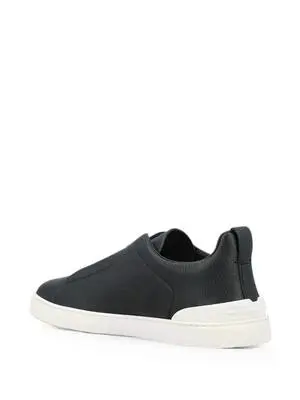 Zegna Triple Stitch Leather Sneakers