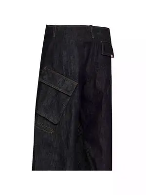 SELF-PORTRAIT Barrel-leg Cargo Jeans