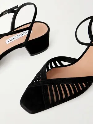 AQUAZZURA Yara 35 Suede Pumps - Black
