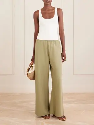 LA LIGNE Colby Cotton-poplin Wide-leg Pants