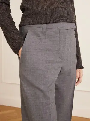 Brunello Cucinelli Tapered Wool-blend Straight-leg Pants