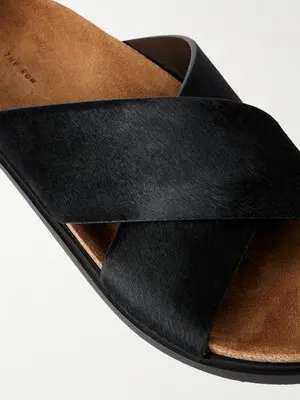 THE ROW Cross Pony Hair Sandals