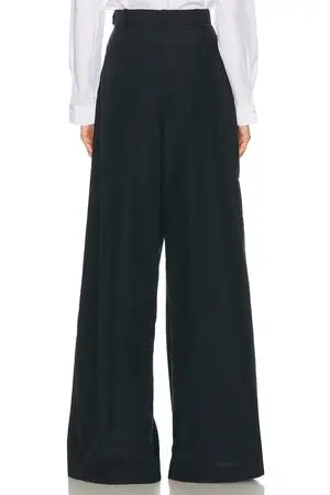 Ralph Lauren Vanessa Full Length Pleated Pant - Black