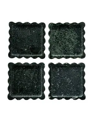 ANASTASIO HOME Box Set Of 4 Coasters In Green - Emerald
