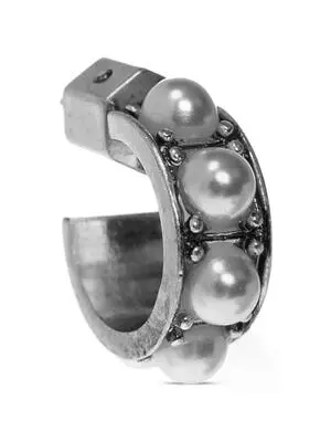 ALLSAINTS Glass Pearl Hoop Earrings