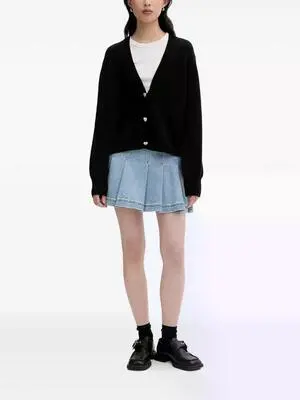 From Future Heart-button Cardigan - Black