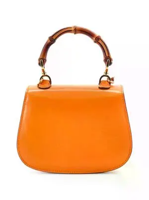 Gucci Bamboo 1947 Leather Mini Top Handle Bag - Orange