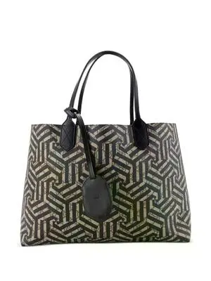 Gucci Reversible Caleido Gg Print Leather Medium Tote Bag - Black