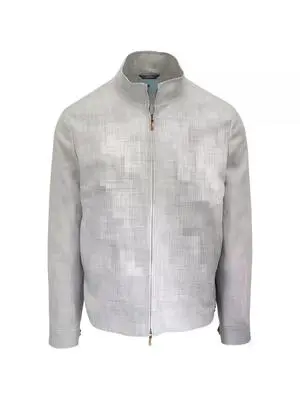 Colombo Slub-texture Zip-fastening Jacket