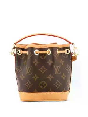 LOUIS VUITTON Monogram Canvas Nano Bucket Bag - Brown