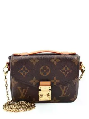 LOUIS VUITTON Micro Metis Monogram Canvas Crossbody Bag - Brown