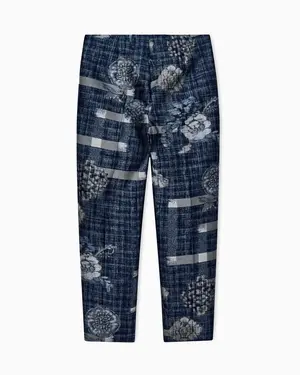 Giorgio Armani Straight Leg Floral Jacquard Trousers