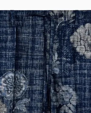Giorgio Armani Straight Leg Floral Jacquard Trousers