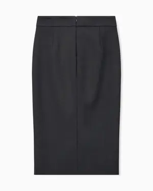 Giorgio Armani Slim Fit Wrap Skirt In Double Stretch Wool