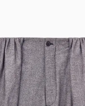 Giorgio Armani Virgin Wool & Cashmere Denim-effect Oversized Trousers