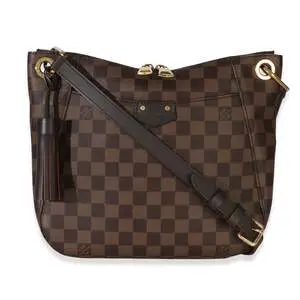 LOUIS VUITTON Damier Ebene South Bank Besace Shoulder Bag - Brown