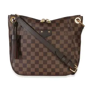 LOUIS VUITTON Damier Ebene South Bank Besace Shoulder Bag - Brown