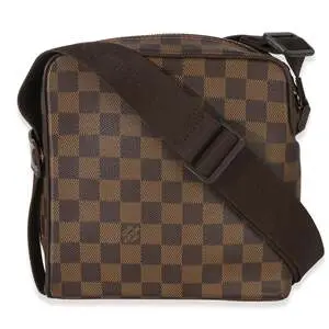 LOUIS VUITTON Damier Ebene Canvas Olav Pm Messenger Bag - Brown