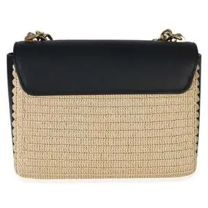 LOUIS VUITTON Calfskin Raffia Twist Shoulder Bag Mm