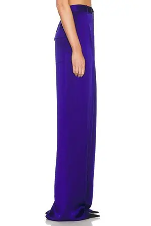 Lapointe Relaxed Pleated Satin Trousers