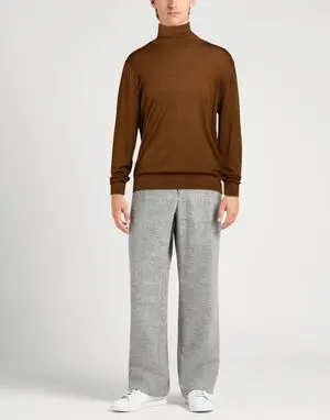 Altea Virgin Wool Turtleneck Sweater - Brown