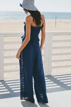 PQ SWIM Jace Lace Wide-leg Pants
