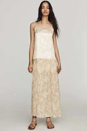 RAISONNEL Drop-waist Dress - Yellow Pattern