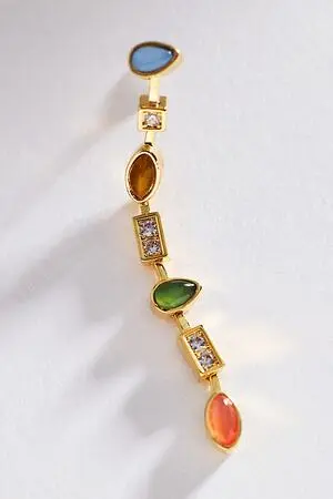 Anthropologie Mixed Gemstone Drop Earrings - Multi