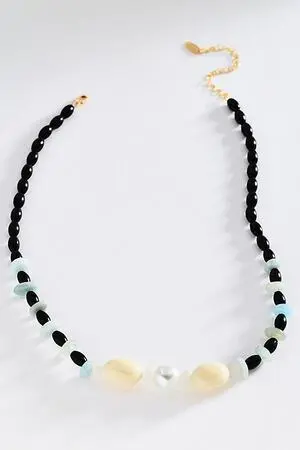 Anthropologie Multi-beaded Necklace Black