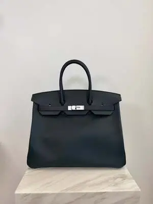 Hermès Birkin 35 Hhs Vert Foncé Noir Swift Palladium Hardware - Multi