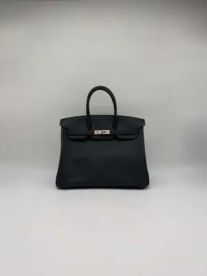 Hermès Birkin Hhs In Vert Foncé / Noir Swift Leather With Palladium Hardware - Multi