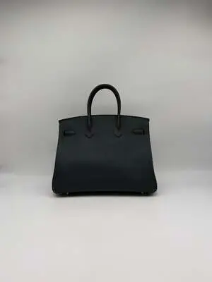 Hermès Birkin Hhs In Vert Foncé / Noir Swift Leather With Palladium Hardware - Multi