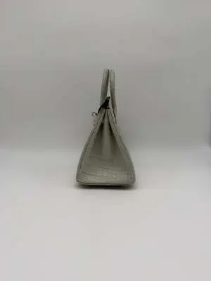 Hermès Birkin Gris Neve Matt Alligator Palladium Hardware