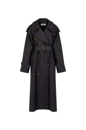 HEIRLOME Micaela Deconstructed Trench Coat In Italian Silk And Wool