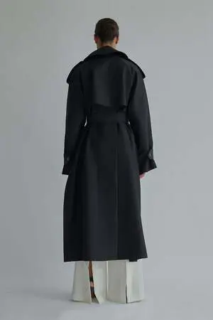 HEIRLOME Micaela Deconstructed Trench Coat In Italian Silk And Wool