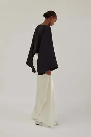 HEIRLOME Eloisa Silk Shantung Top With Kimono Sleeves