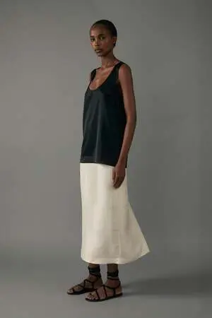 HEIRLOME Irene Skirt In Shantung - Ivory