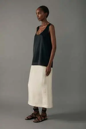 HEIRLOME Irene Skirt In Shantung - Ivory