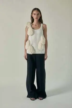 HEIRLOME Pom Pom Knit Top