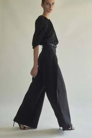 HEIRLOME Tova Tailored Silk & Wool Faille Trousers