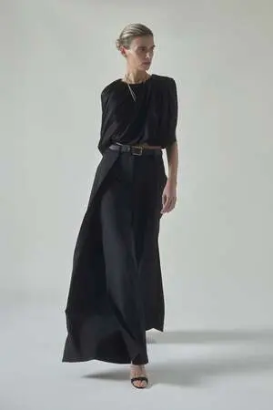 HEIRLOME Tova Tailored Silk & Wool Faille Trousers