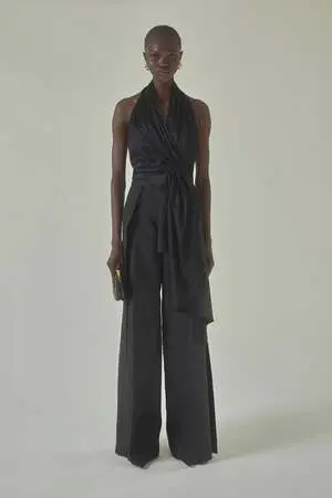 HEIRLOME Barbara Halter Top In Silk Satin