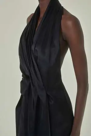 HEIRLOME Barbara Halter Top In Silk Satin