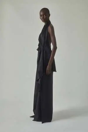 HEIRLOME Barbara Halter Top In Silk Satin